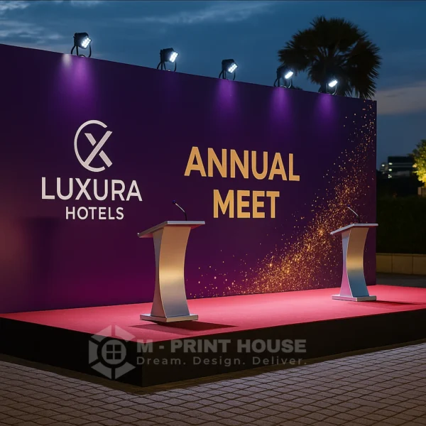 Stage Backdrops & Branding Dubai | M Print House