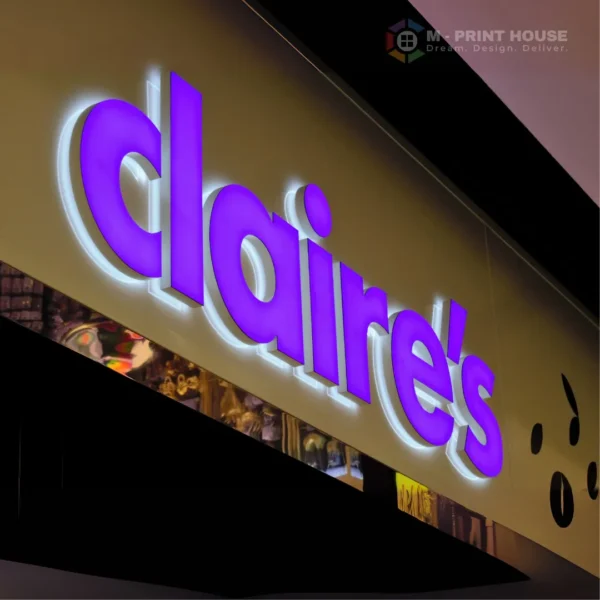 3D Acrylic Signage – Front & Back Illuminated UAE | M Print House