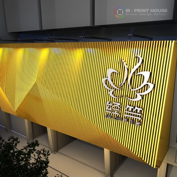 3D Aluminium Signage – Front & Back Illuminated UAE | M Print House