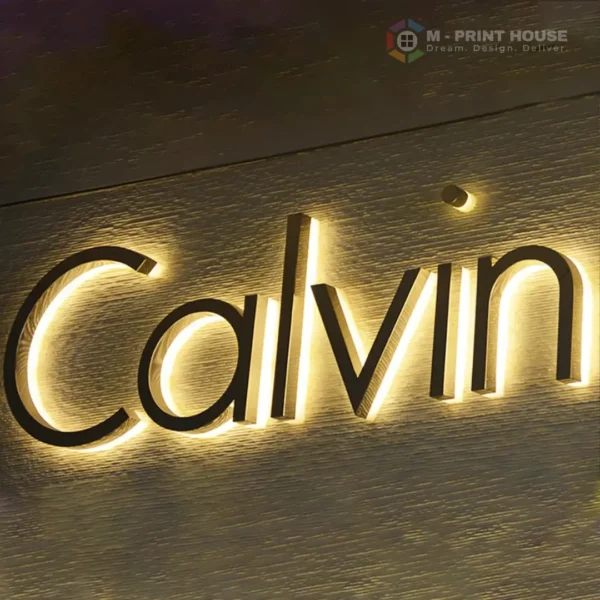 3D Aluminium Signage – Front & Back Illuminated UAE | M Print House