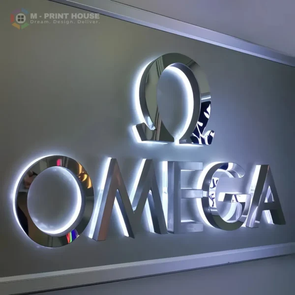 3D Stainless Steel (SS) Signage – Front & Back Illuminated UAE | M ...