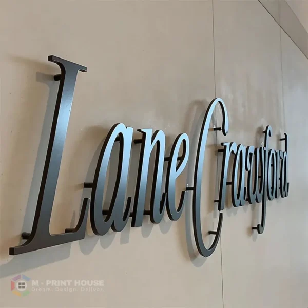 3D Stainless Steel (SS) Signage – Front & Back Illuminated UAE | M ...