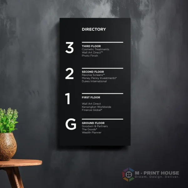 Indoor Directory Signage UAE | M Print House Dubai