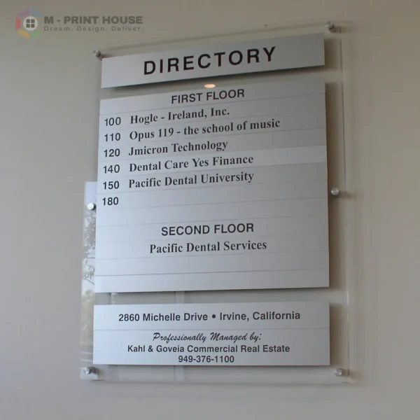 Indoor Directory Signage UAE | M Print House Dubai