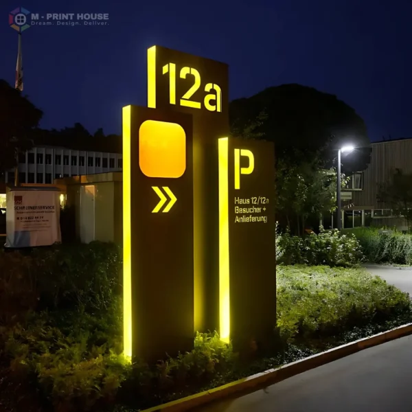 Pylon / Unipole Signage – Signboard UAE | M Print House