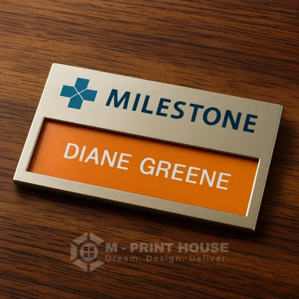 Window Name Badges Dubai | Plastic & Metal Staff Tags UAE | M Print House