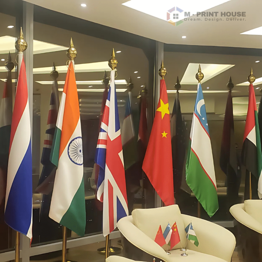 Custom Conference Flags Printing UAE | M Print House