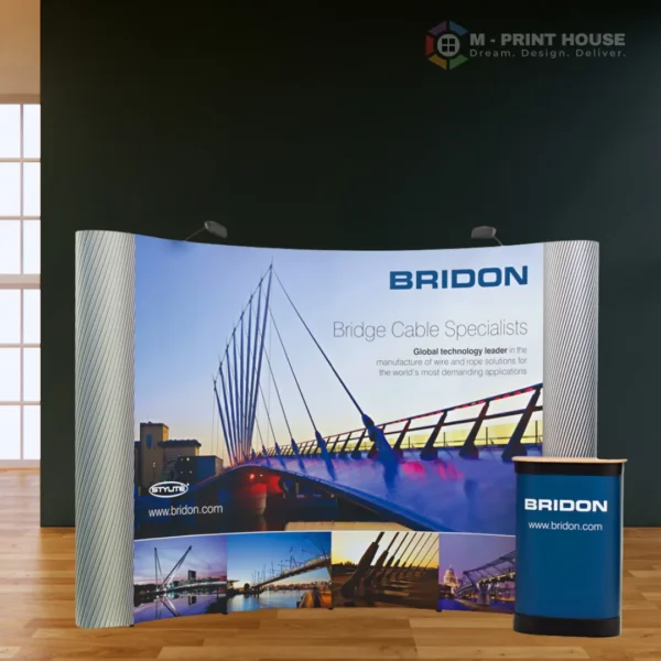 Curved Pop-Up Display with Hard Case UAE | M Print House