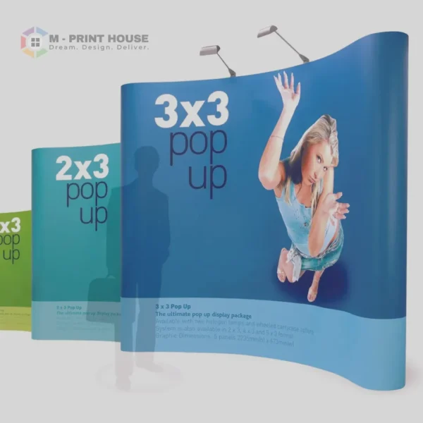 Curved Pop-Up Display with Soft Case UAE | M Print House