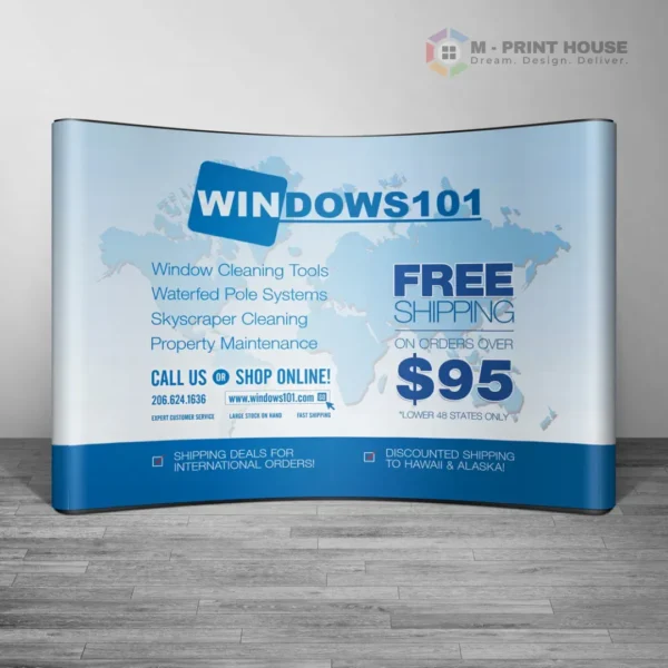 Curved Pop-Up Display with Soft Case UAE | M Print House